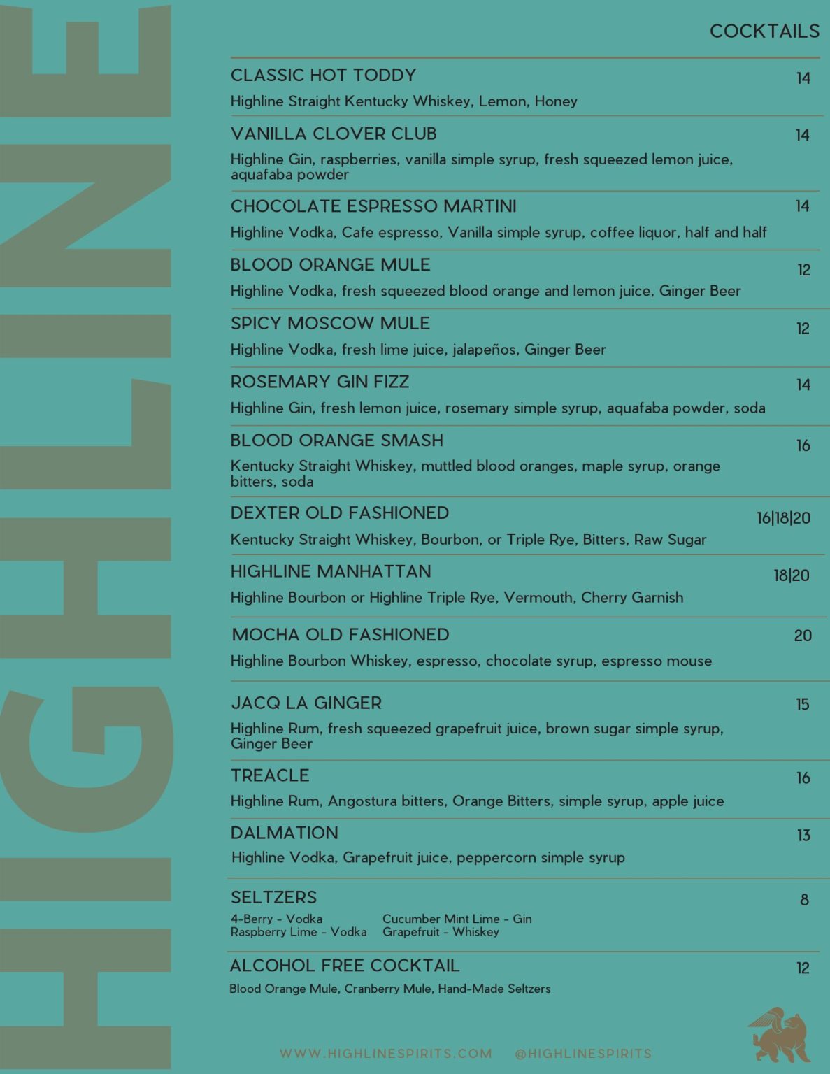 The Highline Room - Dexter | Inspired Spirits